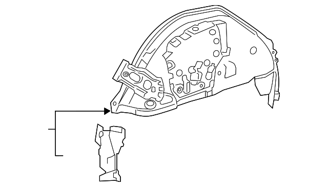 61608-06090 - Inner Wheelhouse - 2018-2023 Toyota Camry | OEM Genuine ...