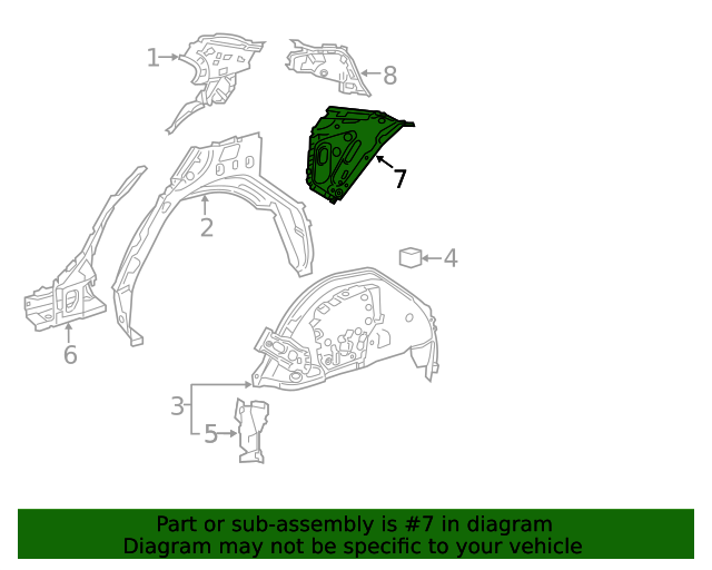 2018-2023 Toyota Camry Quarter Panel Extension 61735-06160 | Toyota ...
