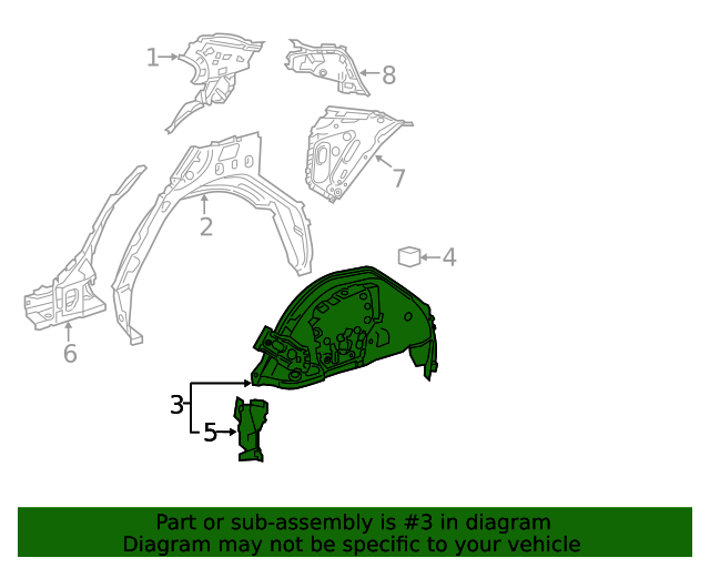 61608-06090 - Inner Wheelhouse - 2018-2023 Toyota Camry | OEM Genuine ...