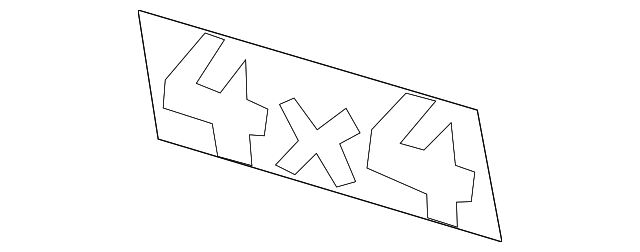 1999-2007 GM Pickup Box Side Rear 4x4 Decal 15779675 GM | GMPartsDirect.com