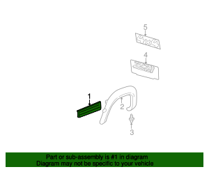 15744376 - Bright Chrome Pickup Box Side Lower Front Molding 1999-2002 ...