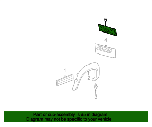 1999-2007 GM Pickup Box Side Rear 4x4 Decal 15779675 GM | GMPartsDirect.com