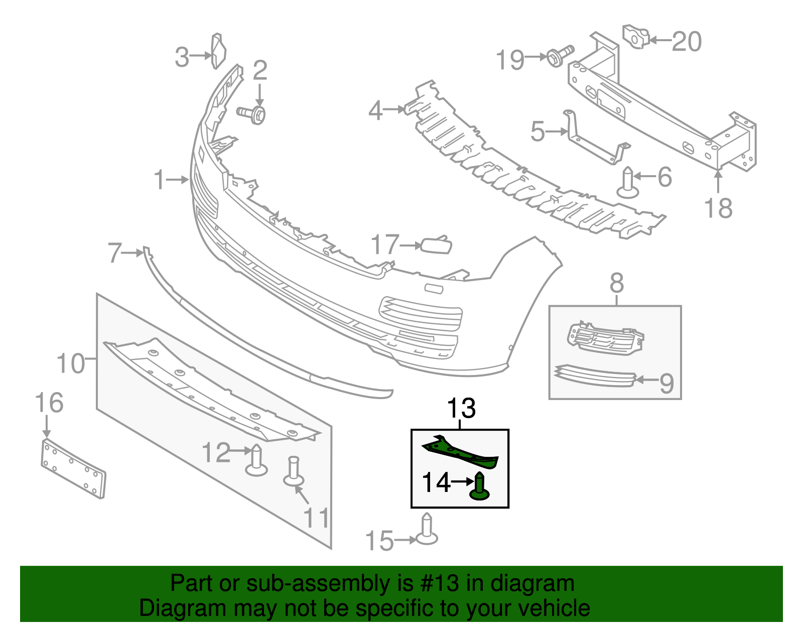 2013-2017 Land Rover Range Rover Air Deflector LR046703 | JaguarParts.com