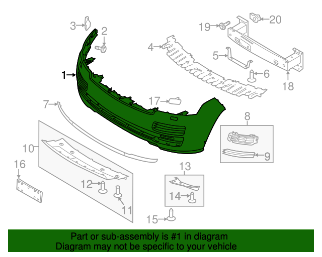 Genuine OEM Bumper Cover Part# LR071948 Fits 2013-2017 Land Rover Range ...