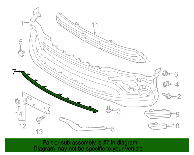 62072-6GW0A (620726gw0a) - 2018-2020 Infiniti QX80 Center Molding ...