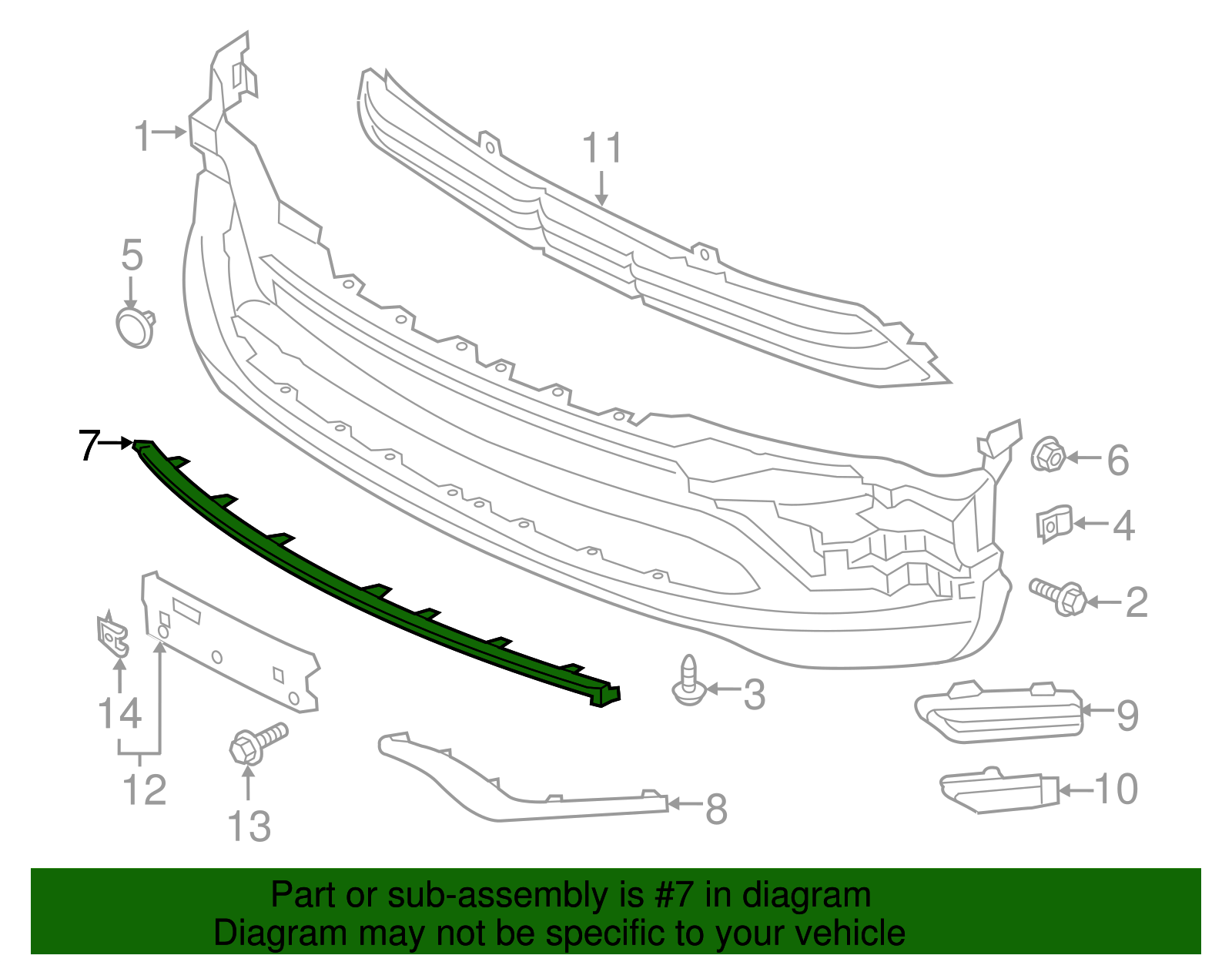 62072-6GW0A (620726gw0a) - 2018-2020 Infiniti QX80 Center Molding ...