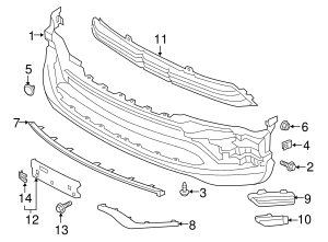 62072-6GW0A (620726gw0a) - 2018-2020 Infiniti QX80 Center Molding ...
