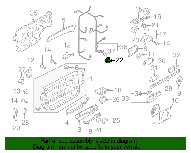 2008-2010 Audi Window Switch 4E0-959-855-B-5PR | Audi USA Parts
