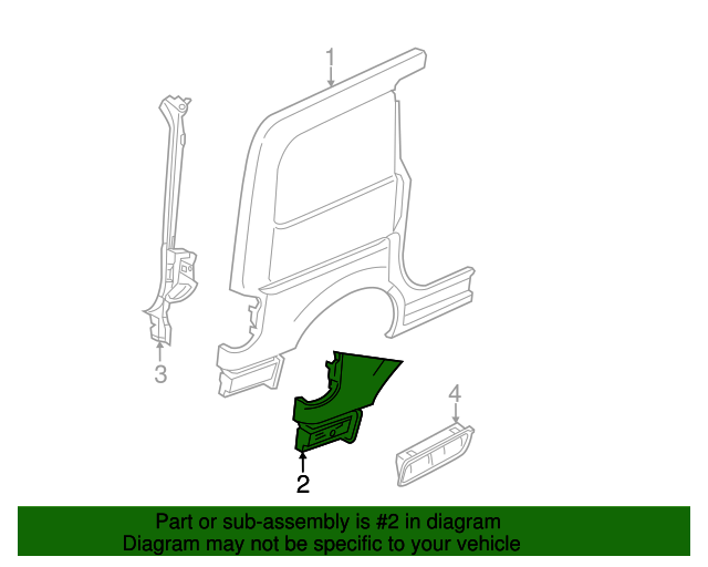 2013-2020 Nissan NV200 Lower Extension - Driver's Side (LH) G8117-3LMMC ...