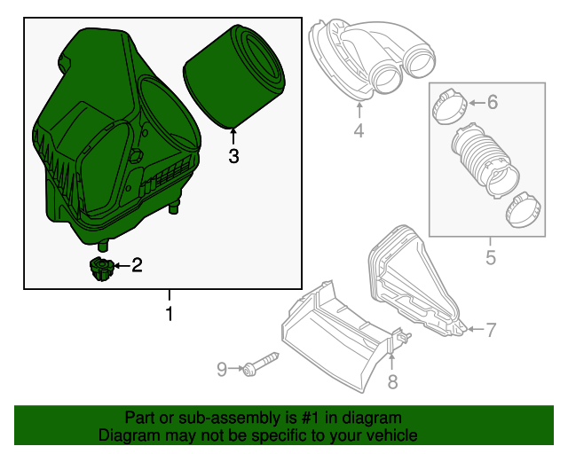 4G0-133-836-AF - Air Cleaner Assembly 2014-2018 Audi RS7 | Audi OEM Parts