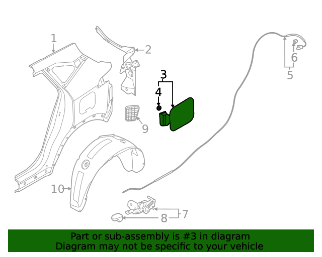 2021-2022 Kia Seltos Fuel Door 69510-Q5000 | QuirkParts