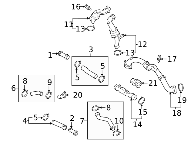 2019-2020 Porsche Cayenne Lower Press Hose PAB-145-737-10 | Porsche Marin