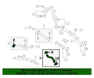 2019-2023 Porsche Cayenne Inter-Cooler Hose PAB-145-737-10 | Porsche Marin