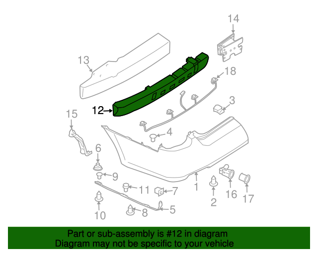 2005-2006 Nissan Maxima Energy Absorber 85092-7Y000 | TascaParts.com