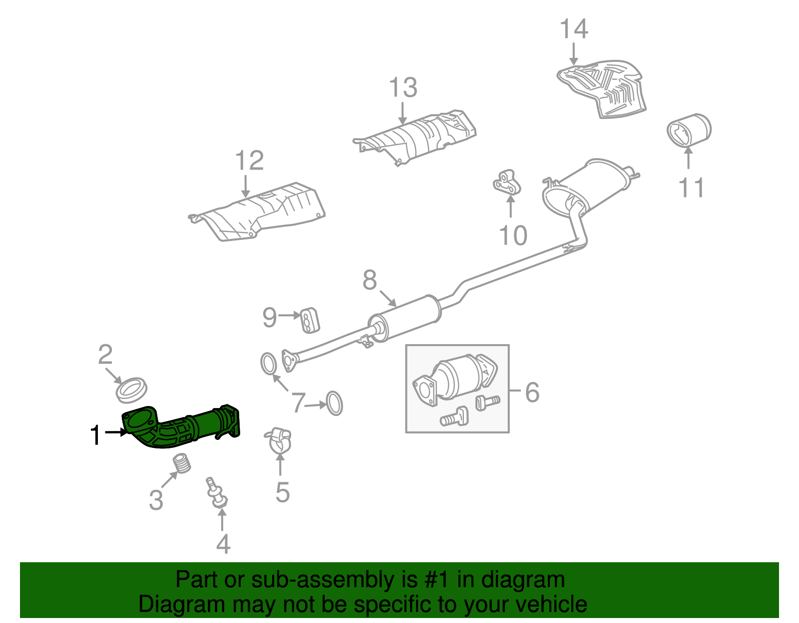 18210-TA5-A02 - Front Pipe 2008-2012 Honda Accord | Honda Parts Online