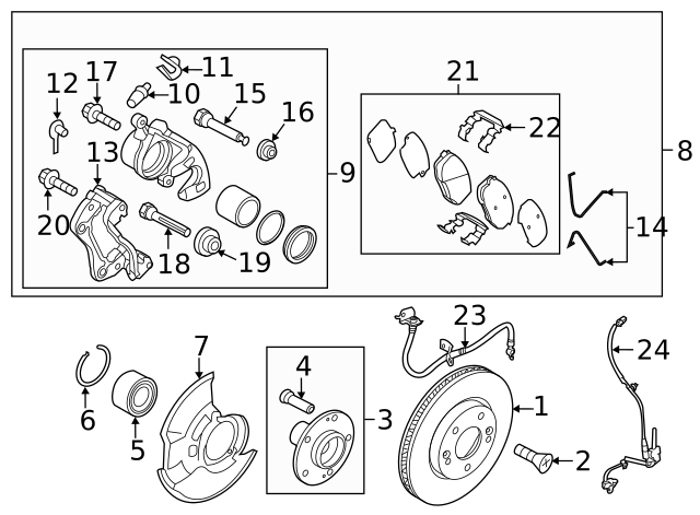 2018-2023 Kia Rio Front Speed Sensor 59830-H5000 | QuirkParts