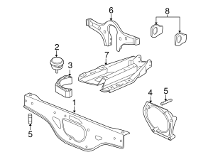 OEM Porsche Mount Insulator (99737504907) 2005-2013 Porsche 911 | OEM ...