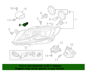 2013 Volkswagen CC Run Lamp Bulb N-107-763-01 | OEM Parts Online