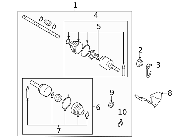 2020-2024 Nissan Versa Axle Seal 39752-1FA0B | GetOEMParts.com