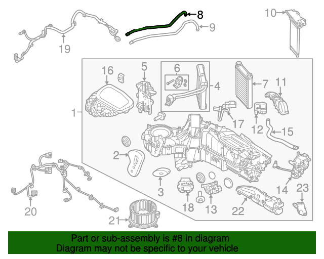 2011-2016 Ford HVAC Heater Hose BC3Z-18472-J | TascaParts.com