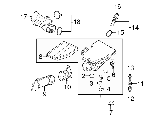 13717521023 - 2004-2010 BMW Air Filter (13-71-7-521-023) | BMW of South ...