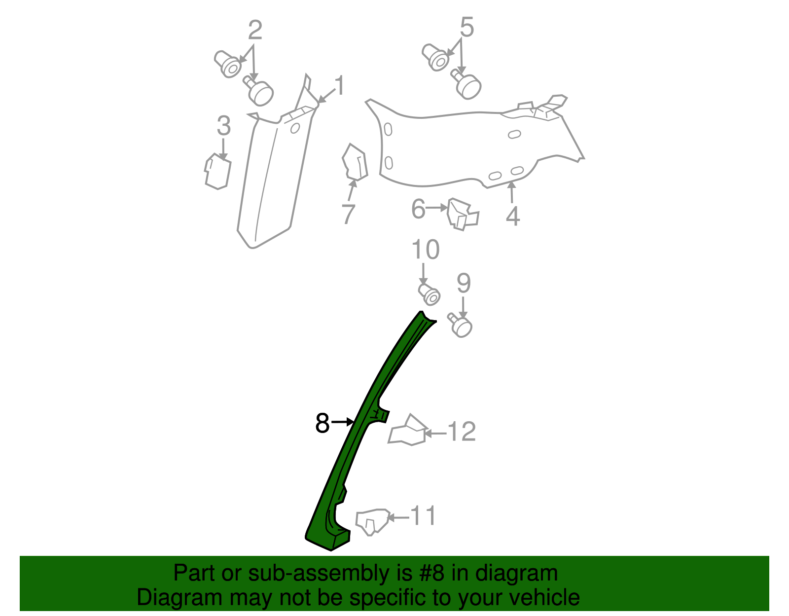2007-2010 Volkswagen Passat Lower Quarter Trim 3C9-867-765-B-9B9 | OEM ...