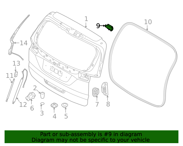 72910-R0000 - Hinge 2022-2024 Kia Carnival | Kia.Parts Store