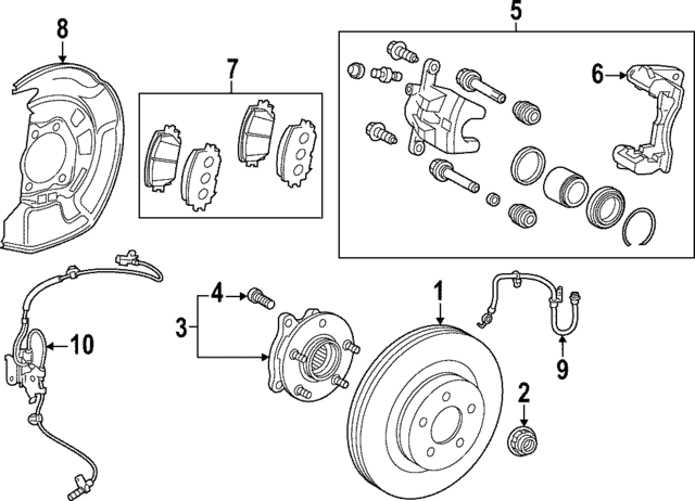 2022-2024 Toyota Corolla Cross Disc Brake Caliper 47750-0A020 | Toyota ...