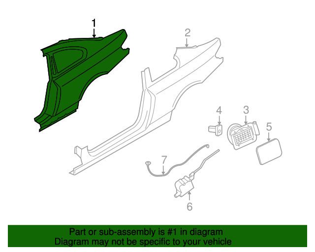 41002996772 - 2008-2013 BMW Quarter Panel (41-00-2-996-772) | BMW of ...