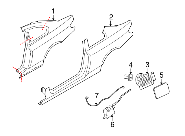 Genuine BMW 41-00-2-996-772 | Quarter Panel | FREE Shipping on Most ...