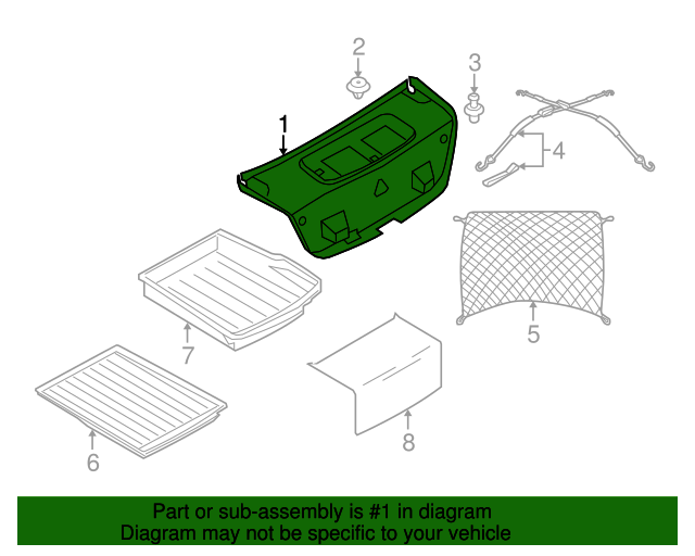 2009-2015 BMW Trunk lid trim panel 51-49-7-050-311 | AutoNationParts.com