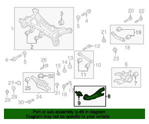 2011-2013 Kia Sportage Arm Assembly Rear Trailing 55270 2S850-DS ...