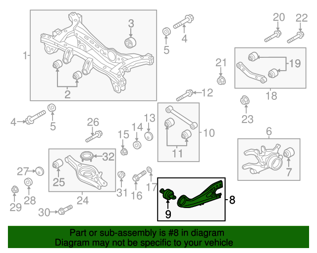 2011-2013 Kia Sportage Arm Assembly Rear Trailing 55270 2S850-DS ...