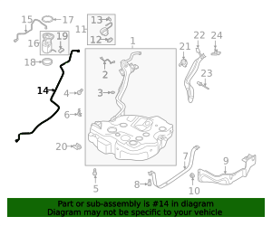 2019-2024 Volkswagen Jetta Fuel Tank Vent Hose 5Q0-201-160-AS ...