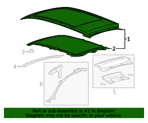 Genuine OEM Ford Part - Roof Panel FA1Z-5850202-A | Genuine OEM Ford ...