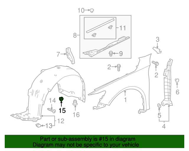 90682-SEA-003 - Fender Liner Clip 2005-2024 Honda | Honda Parts Online