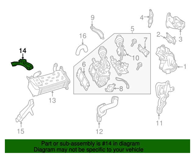 651-090-07-27 - Cooler Upper Bracket 2014-2022 Mercedes-Benz | Mercedes ...