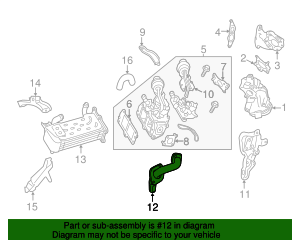 651-140-22-08 - Exhaust Gas Recirculation (EGR) Tube 2013-2022 Mercedes ...