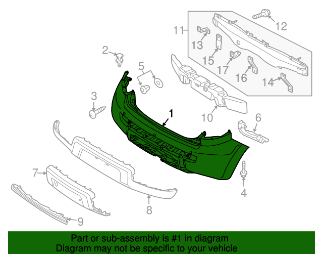 86611-2K000 - Bumper Cover 2010-2011 Kia Soul | Kia.Parts Store