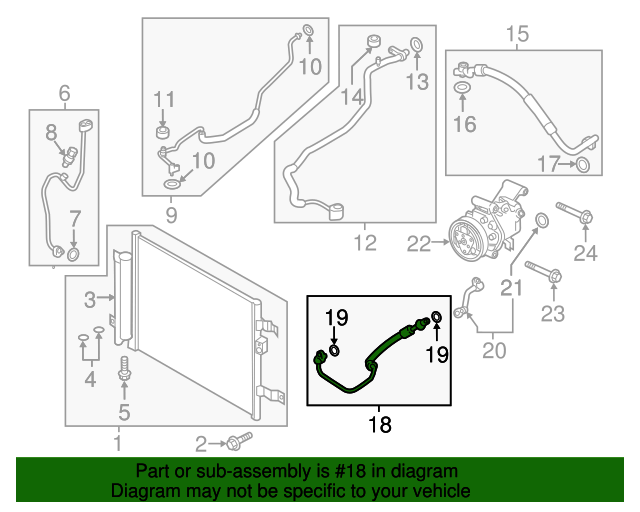 na6w61461 - Front AC Hose 2016-2023 Mazda MX-5 Miata | AutoNationParts.com