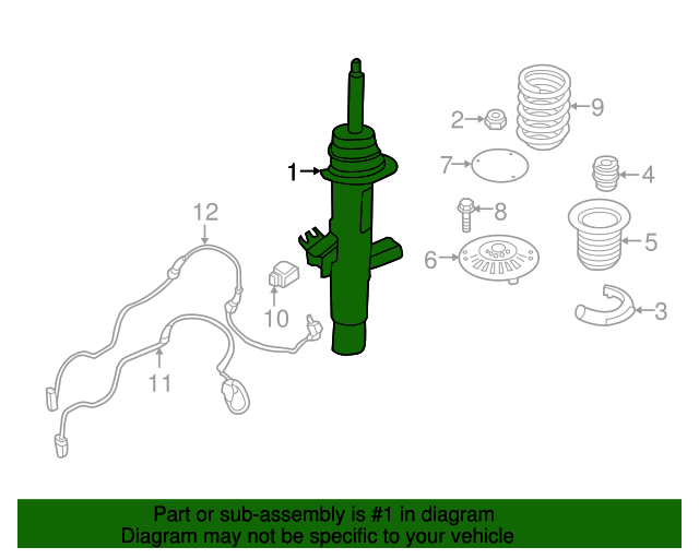 37106866515 - 2014-2023 BMW Strut (37-10-6-866-515) | BMW of South ...