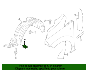 01241-00601 - Fender Liner U-Nut 2013-2021 Nissan NV200 | Nissan Parts ...