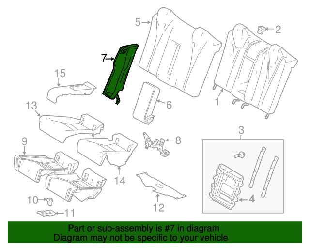 71540-24100-A1 - Bolster - 2020-2023 Lexus RC F | MyLexusParts