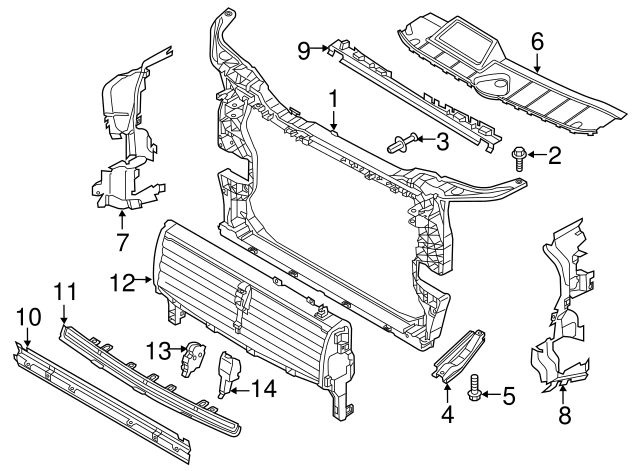 80A-121-673-H - Left Radiator Air Duct 2018-2020 Audi Q5 | Audi Parts Store