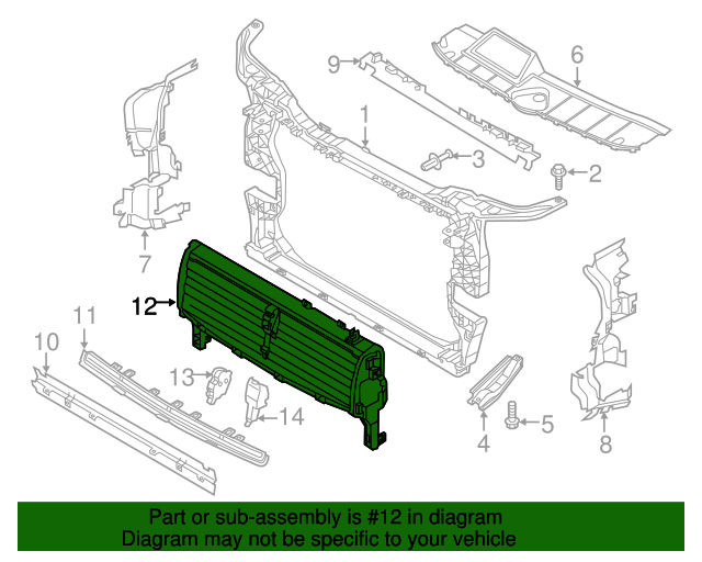 Genuine Audi 80A-121-223 | Shutter Assembly | FREE Shipping on Most ...