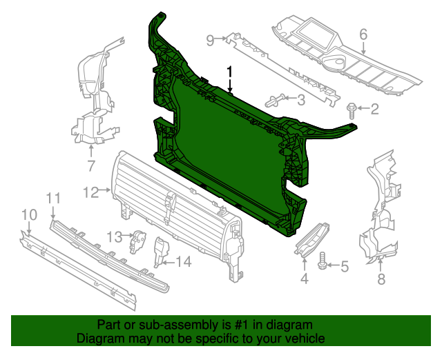 80A-805-594-B - Radiator Support 2018-2023 Audi | Audi OEM Parts