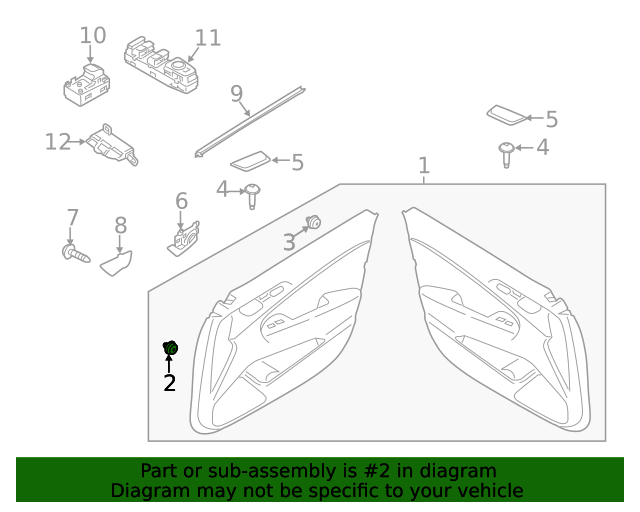 Genuine Door Trim Panel Clip for 2013-2024 Hyundai | Part# 82315-2W000 ...