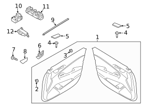 12490-04101 - Handle, Inside Screw 2019-2024 Hyundai | Hyundai OEM Part