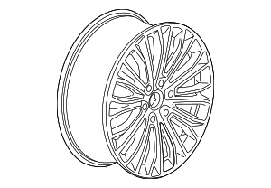2017-2020 Cadillac 20 Wheel, 12 Spoke, Pearl Nickel 23403702 ...