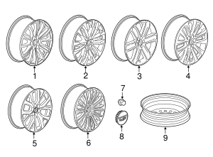 2017-2021 Cadillac Wheel, Alloy 84444233 | QuirkParts